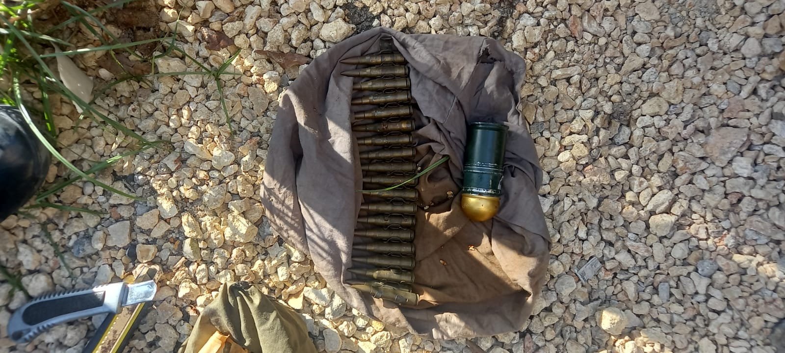 Material de guerra en San José de los Campanos, Policía acordonó el lugar