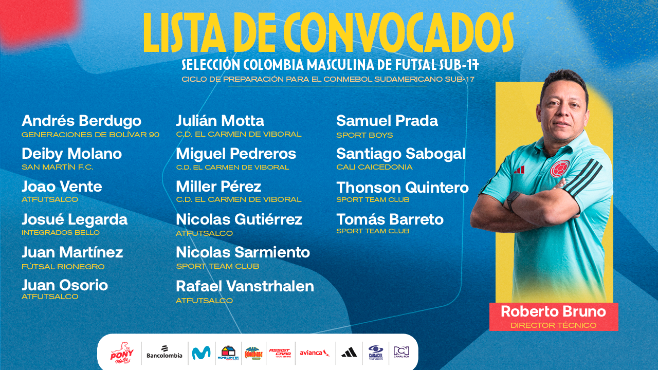 Roberto Bruno, llamó 16 jugadores que concentrarán en Barranquilla para ...