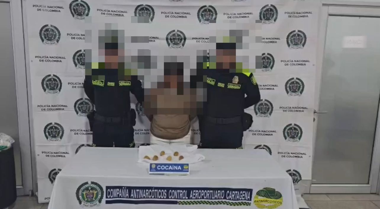 Capturada en Cartagena con 31 dediles de cocaína rumbo a Europa